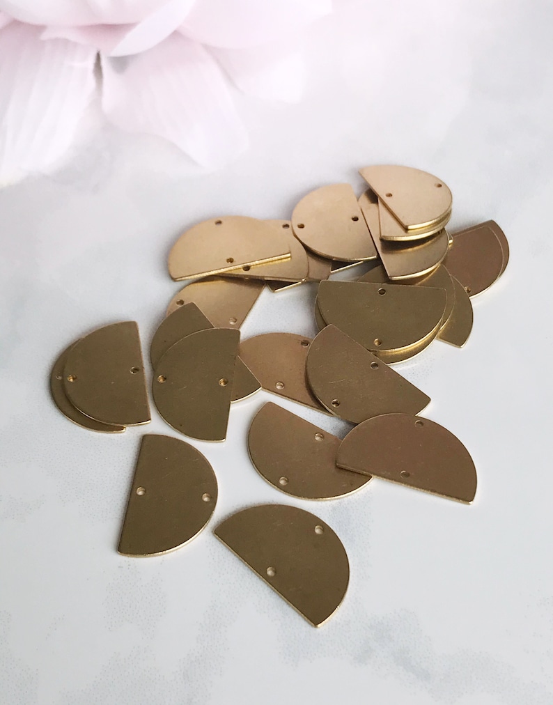 Brass Semi Circle Connector Blank Half Circle 21mm X 13mm Two - Etsy