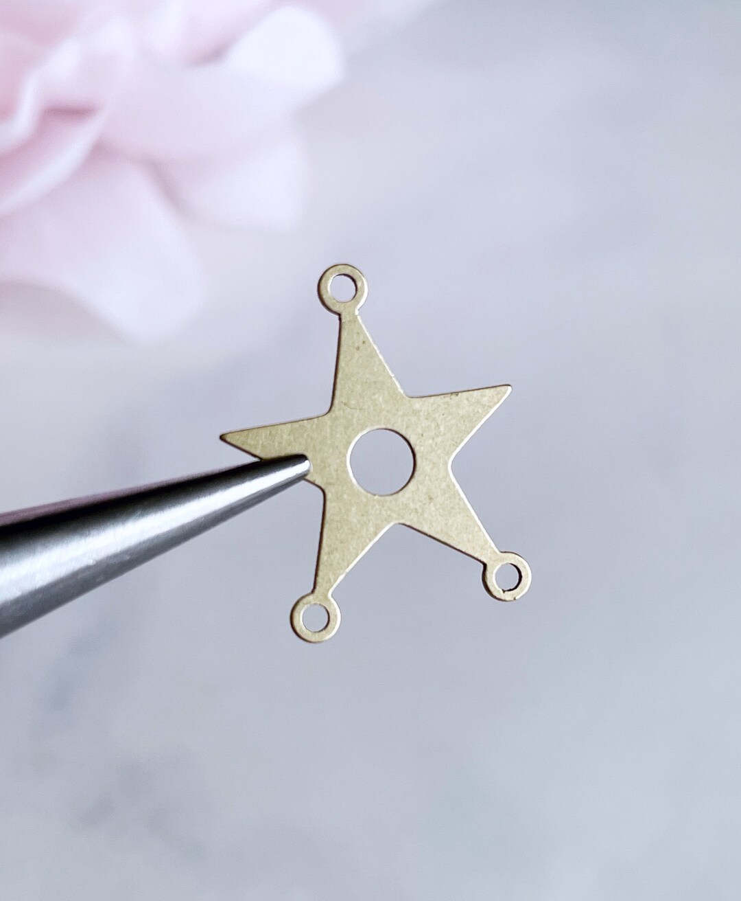 Brass Star Connector Star Earring Finding Lariat Necklace Center ...