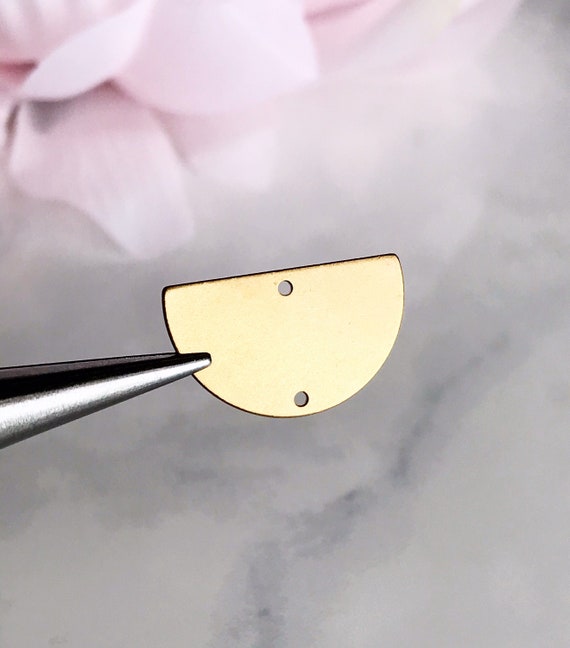 Brass Semi Circle Connector Blank Half Circle 21mm X 13mm Two - Etsy