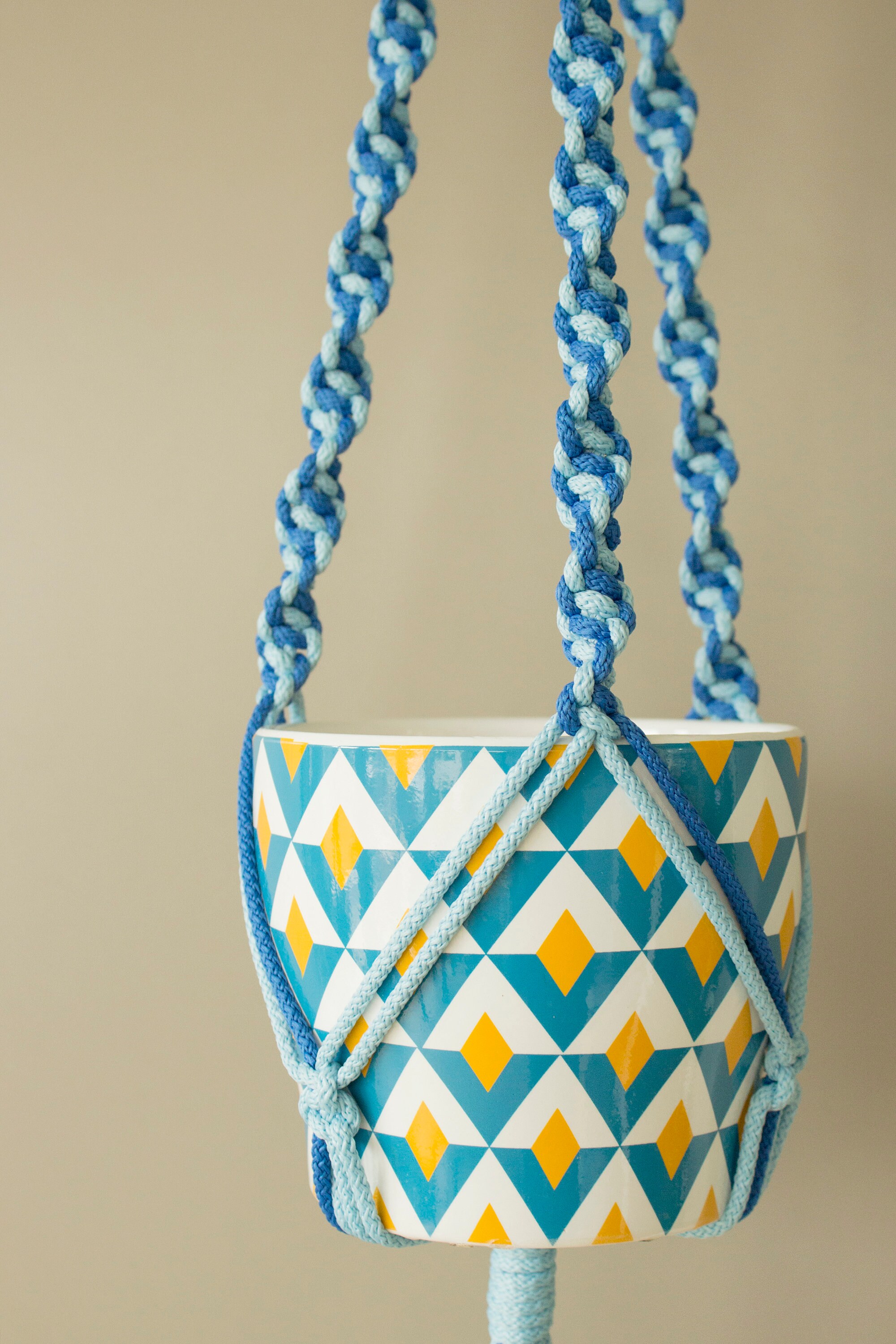 Hanging Planter With Spiral Knots for Small or Medium Pot - Etsy