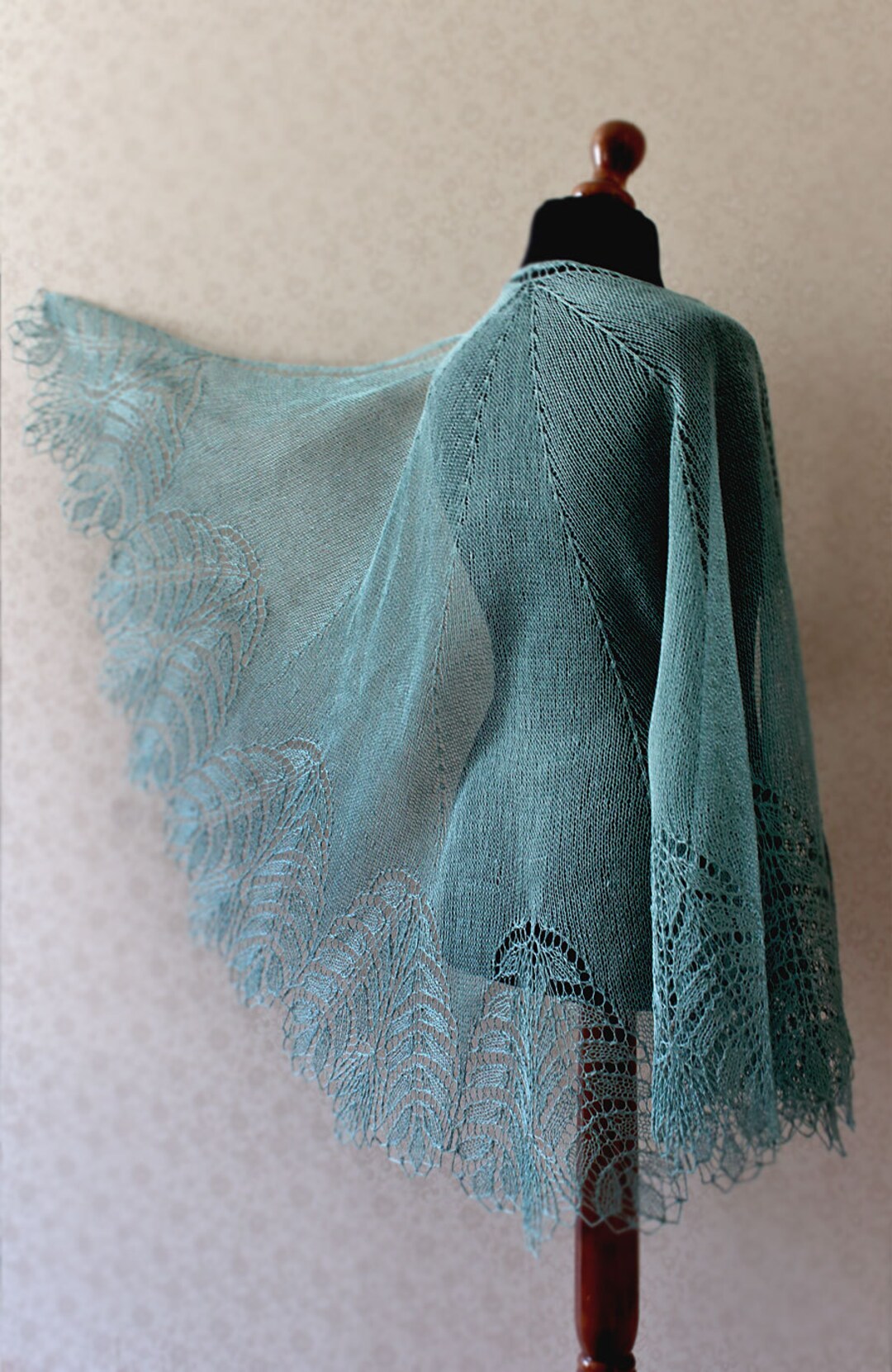 Handknitted Lace Linen Shawl Made to Order in Any Colour - Etsy