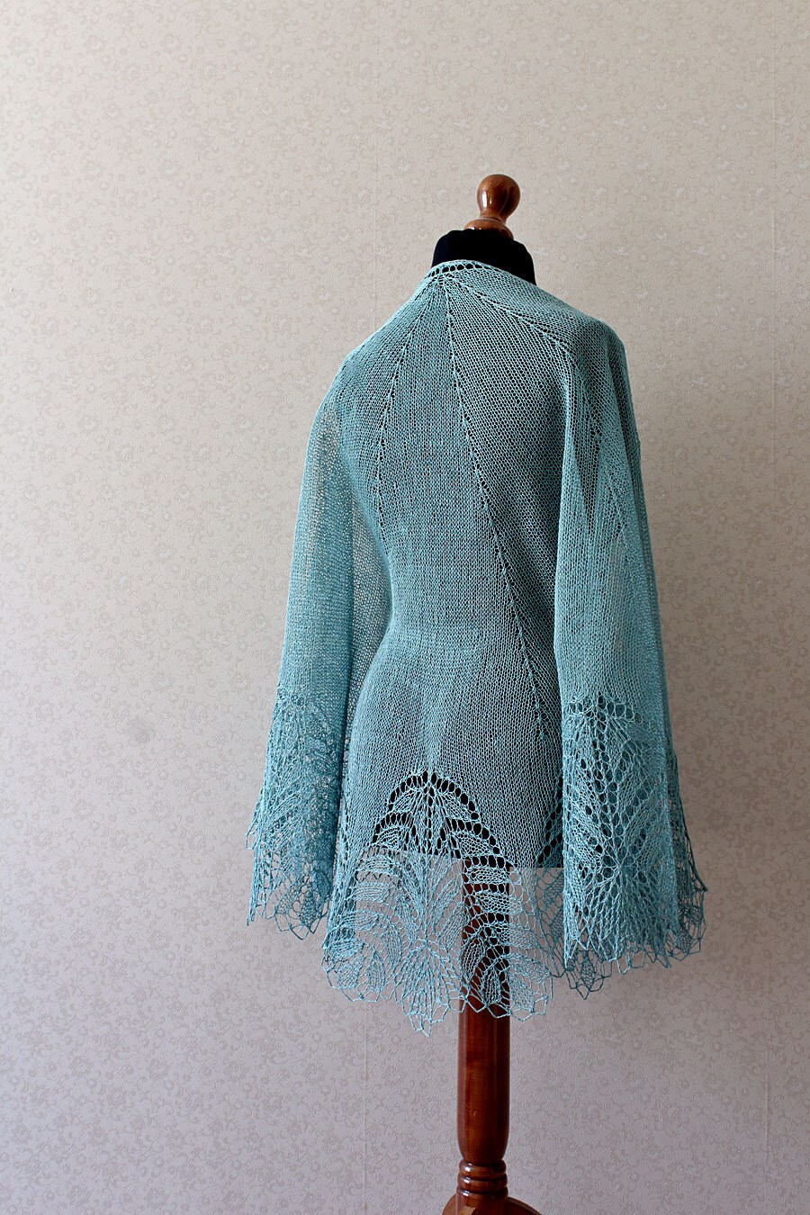 Handknitted Lace Linen Shawl Made to Order in Any Colour - Etsy