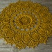 Linen Crochet Doily in Mustard Gold Color. - Etsy