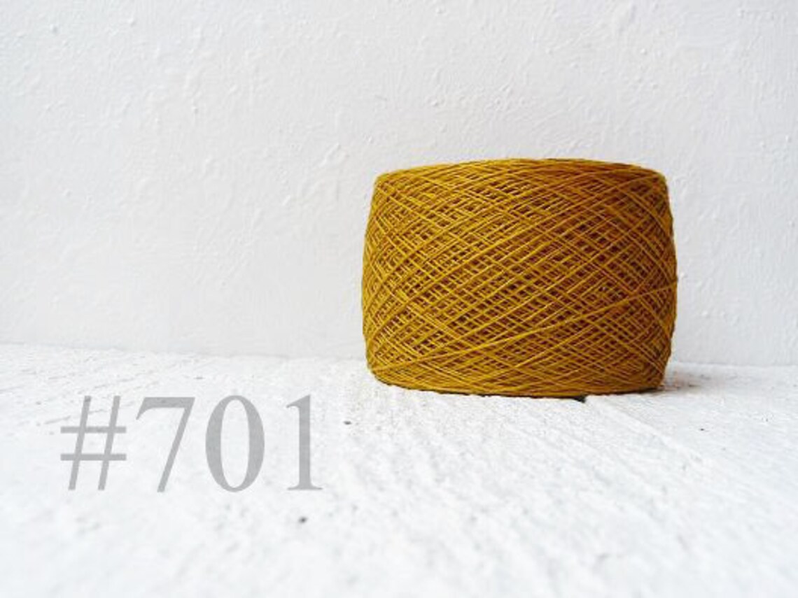 Linen Crochet Doily in Mustard Gold Color. - Etsy