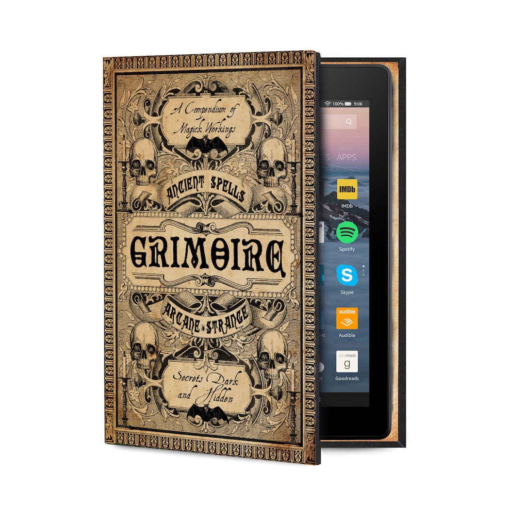 Kindle Case With Grimoire Magic Spells Cover - Etsy