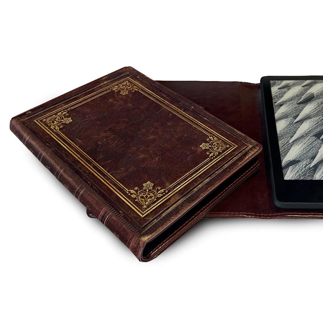Universal Kindle and Ereader Case With Old Brown Book Look Cover: Works ...