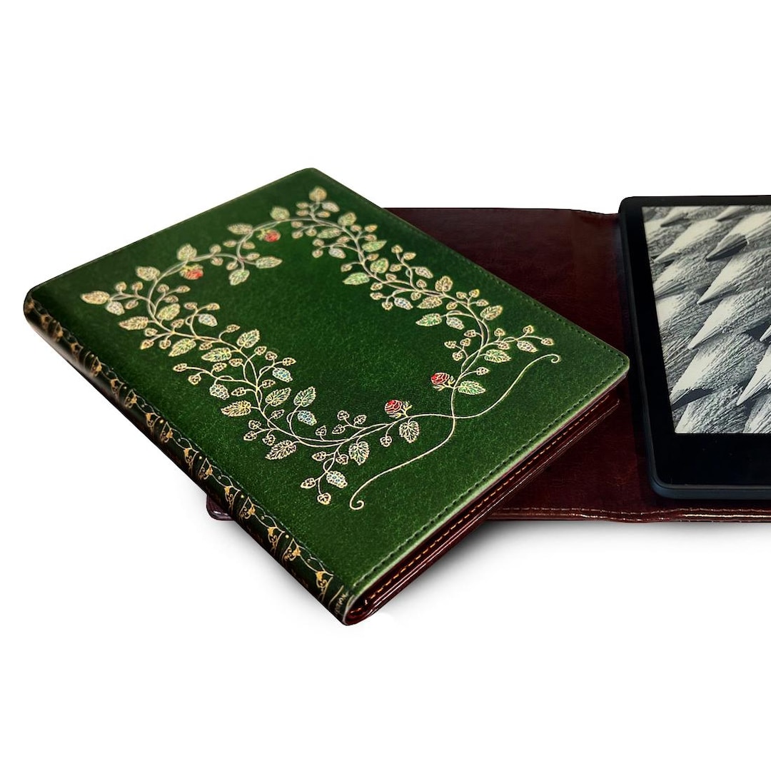 Floral Green Ereader Case: Universal Kindle, Kobo, iPad Cover - Etsy