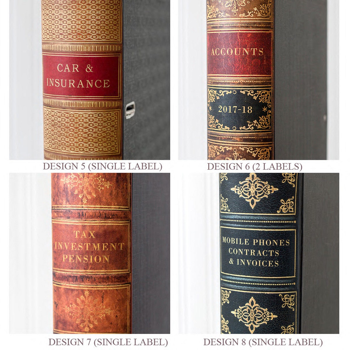 Classic Book Style Customised Office Files - Etsy UK