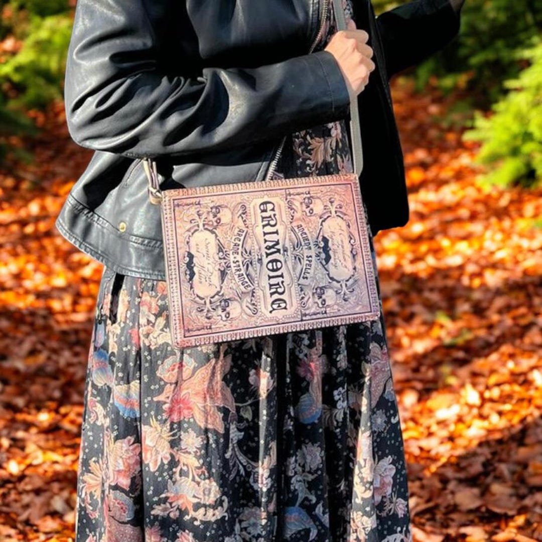 Klevercase Book Look Crossbody Shoulder Bag Purse With Grimoire Magic Gothic Book Cover - Etsy