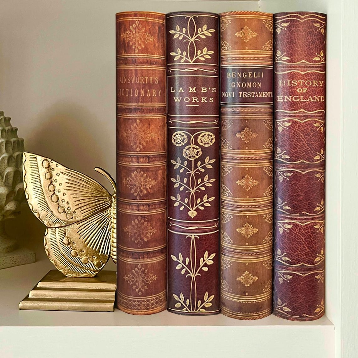 Set of 4 Book-look A4 Ring Binders English Historical Themed Library ...