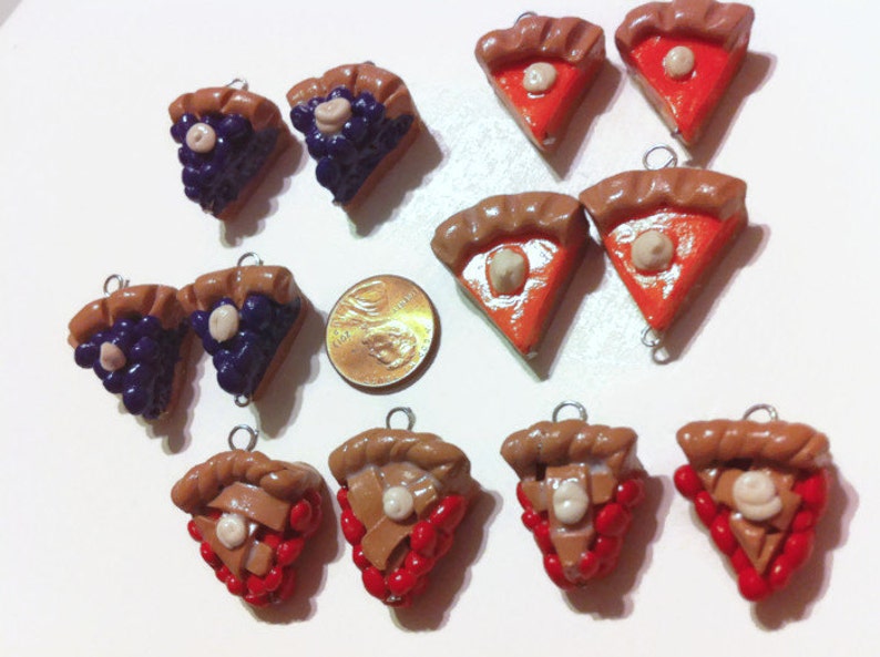 Assorted Pie Charms 12 Pieces Handmade Charms Polymer Clay - Etsy
