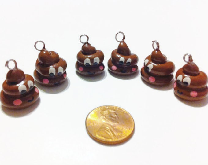Happy Poo Polymer Charms - Poop Charms, Polymer Charms, Polymer Clay ...