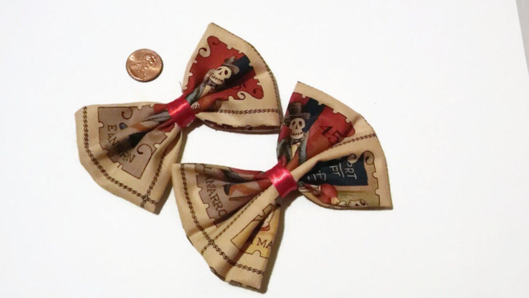 Day of the Dead Bows, Halloween Bows, Pigtail Bows, Loteria Bows, Dia ...