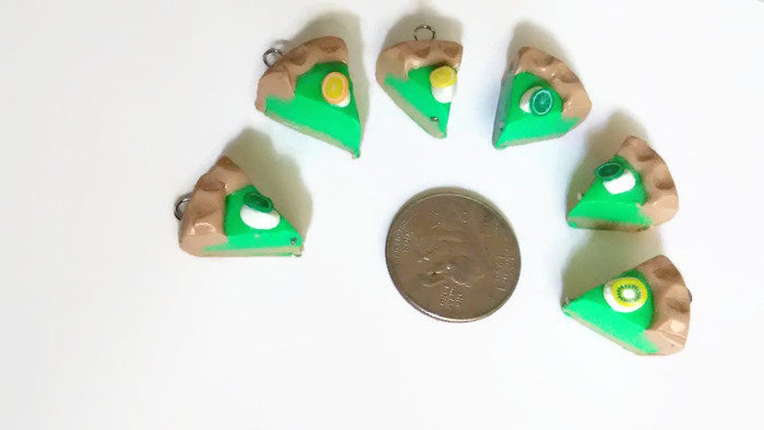 Key Lime Pie Charms Mini Food Charms Pie Charms Pi Day - Etsy