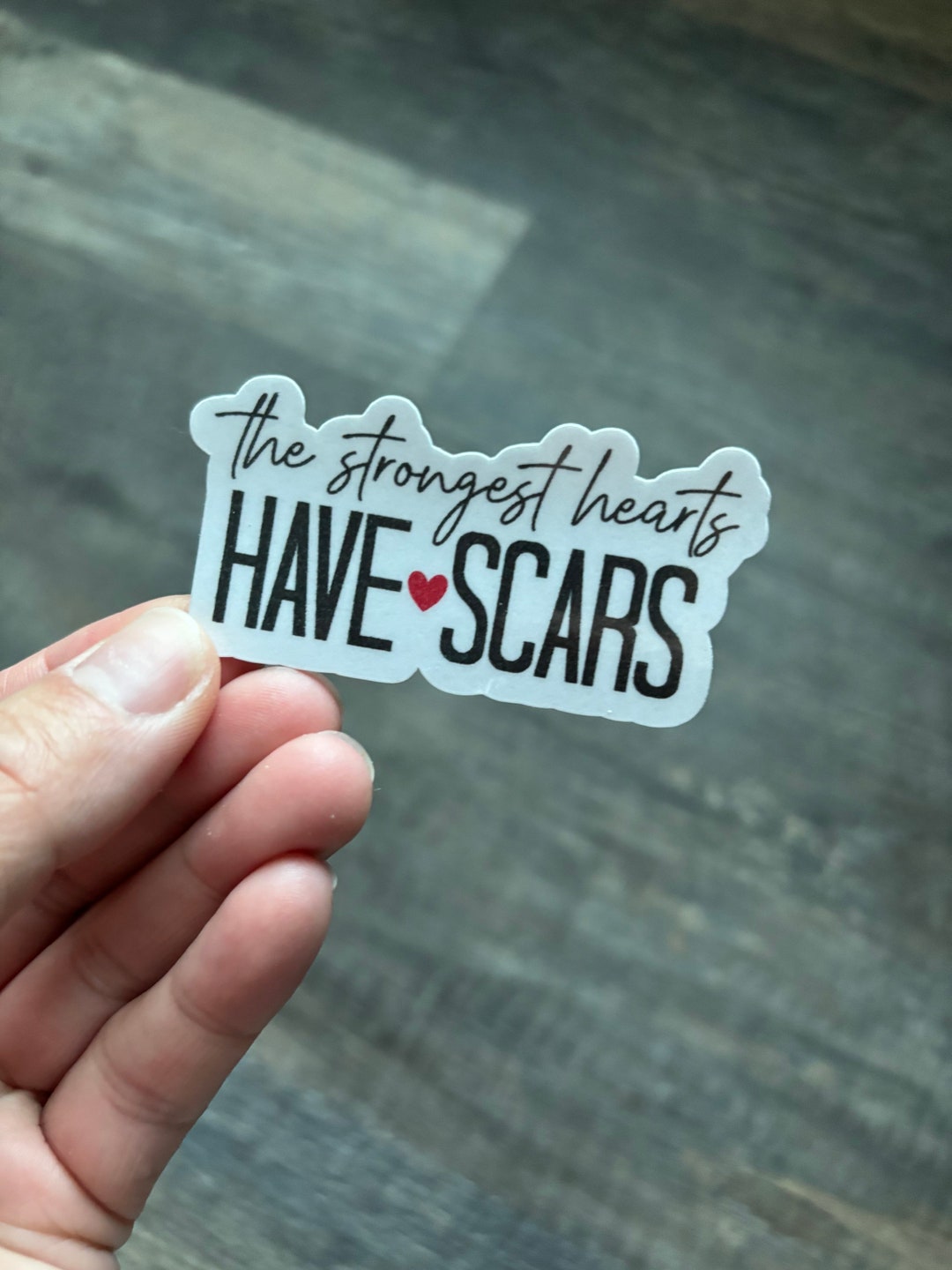The Strongest Hearts Have Scars Sticker CHD Awareness Healing Sticker ...