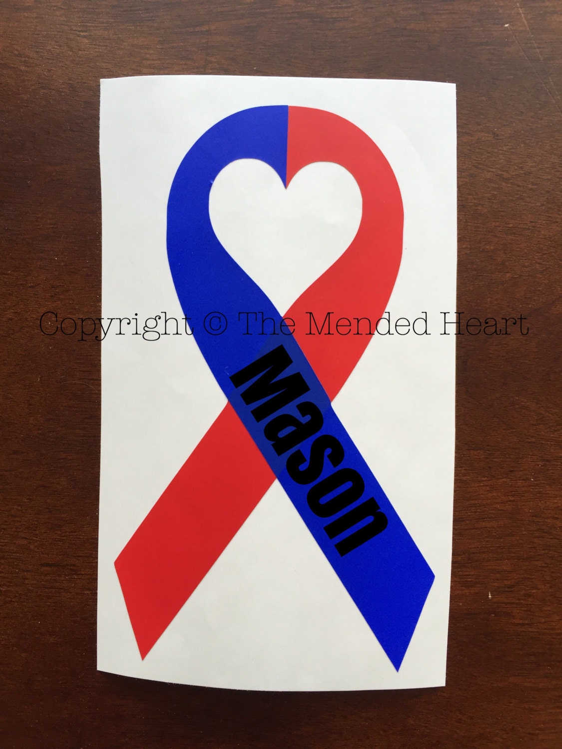 CHD Awareness Ribbon With Heart Center - Etsy