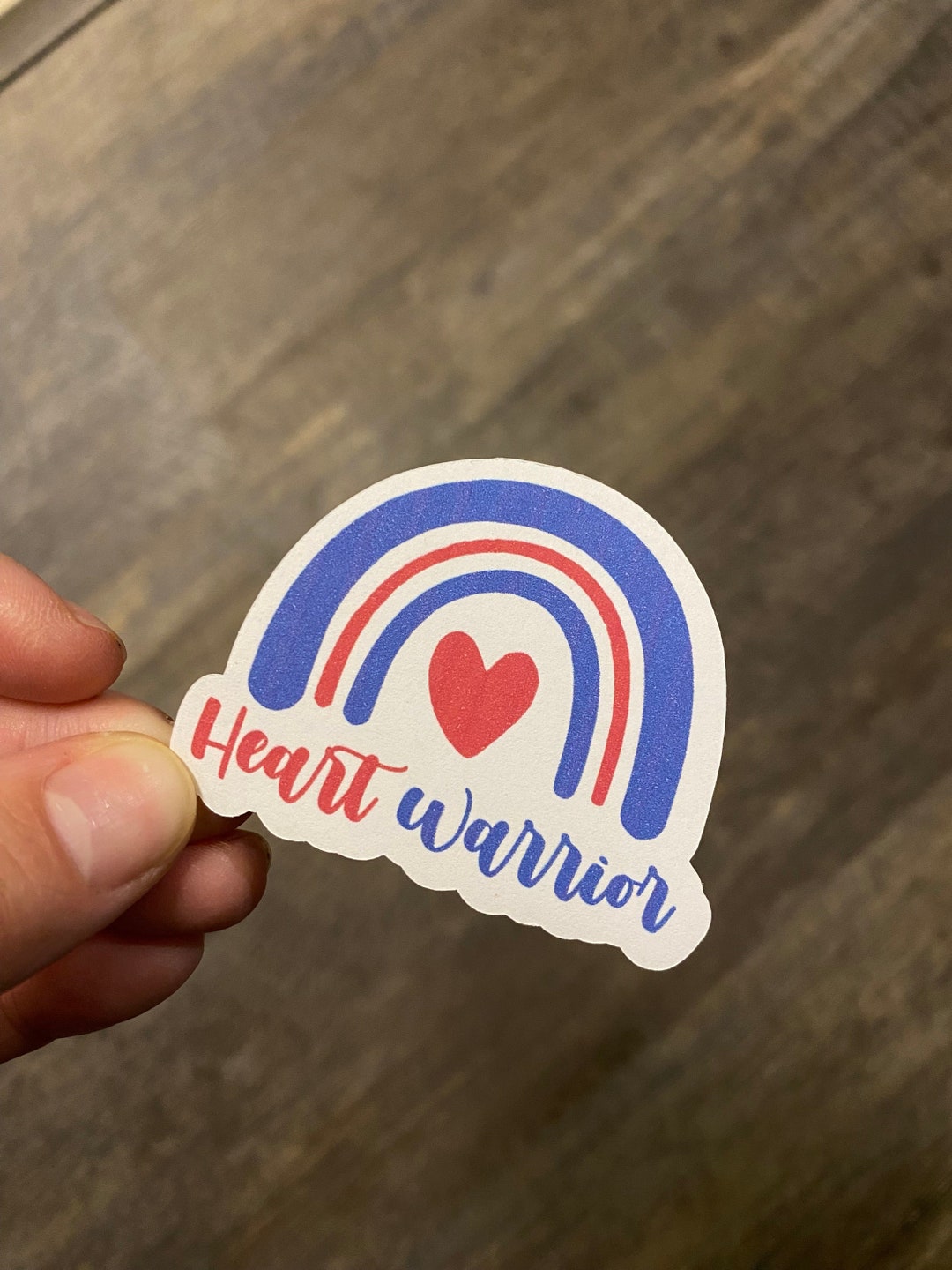 Rainbow Heart Warrior Sticker | CHD Awareness | Stickers | Hydroflask ...