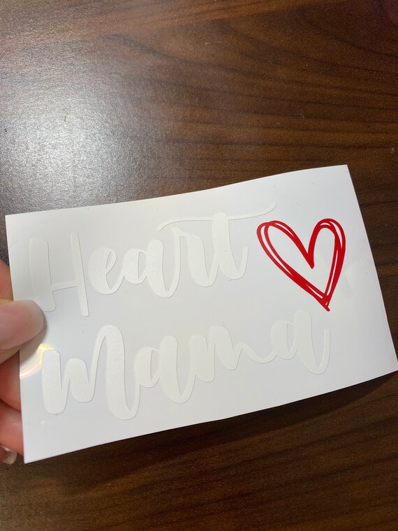 Vinyl Heart Mom Sticker Heart Mom Sticker Heart Mom CHD - Etsy