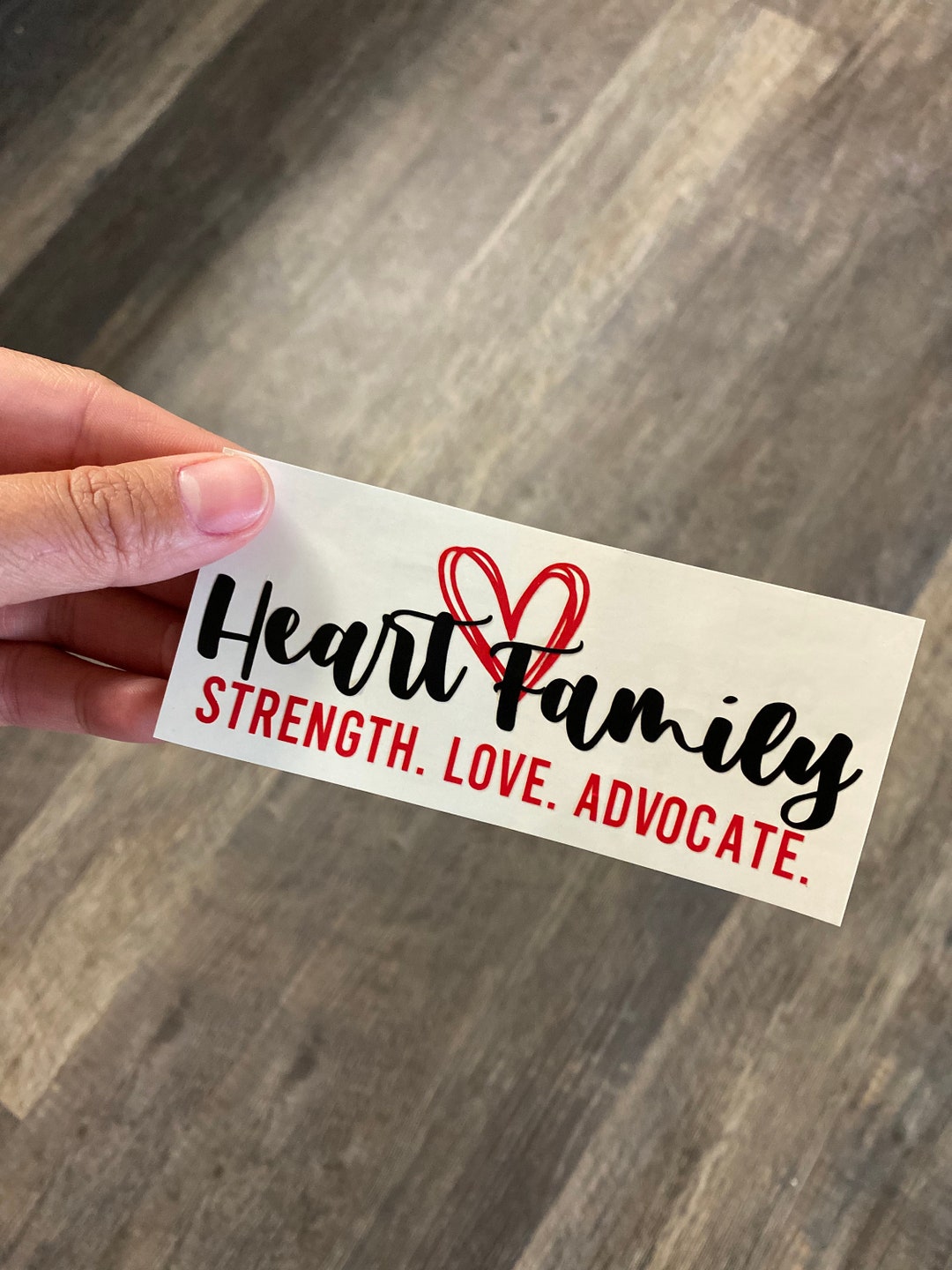 Vinyl Heart Family Sticker, Heart Family, CHD Awareness, CHD Sticker, CHD, Gift Idea, Heart ...