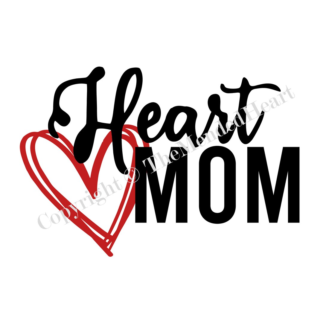 Vinyl Heart Mom Sticker, Heart Mom Sticker, Heart Mom, CHD Awareness ...