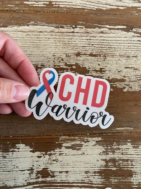 CHD Warrior Sticker CHD Awareness Stickers Hydroflask | Etsy