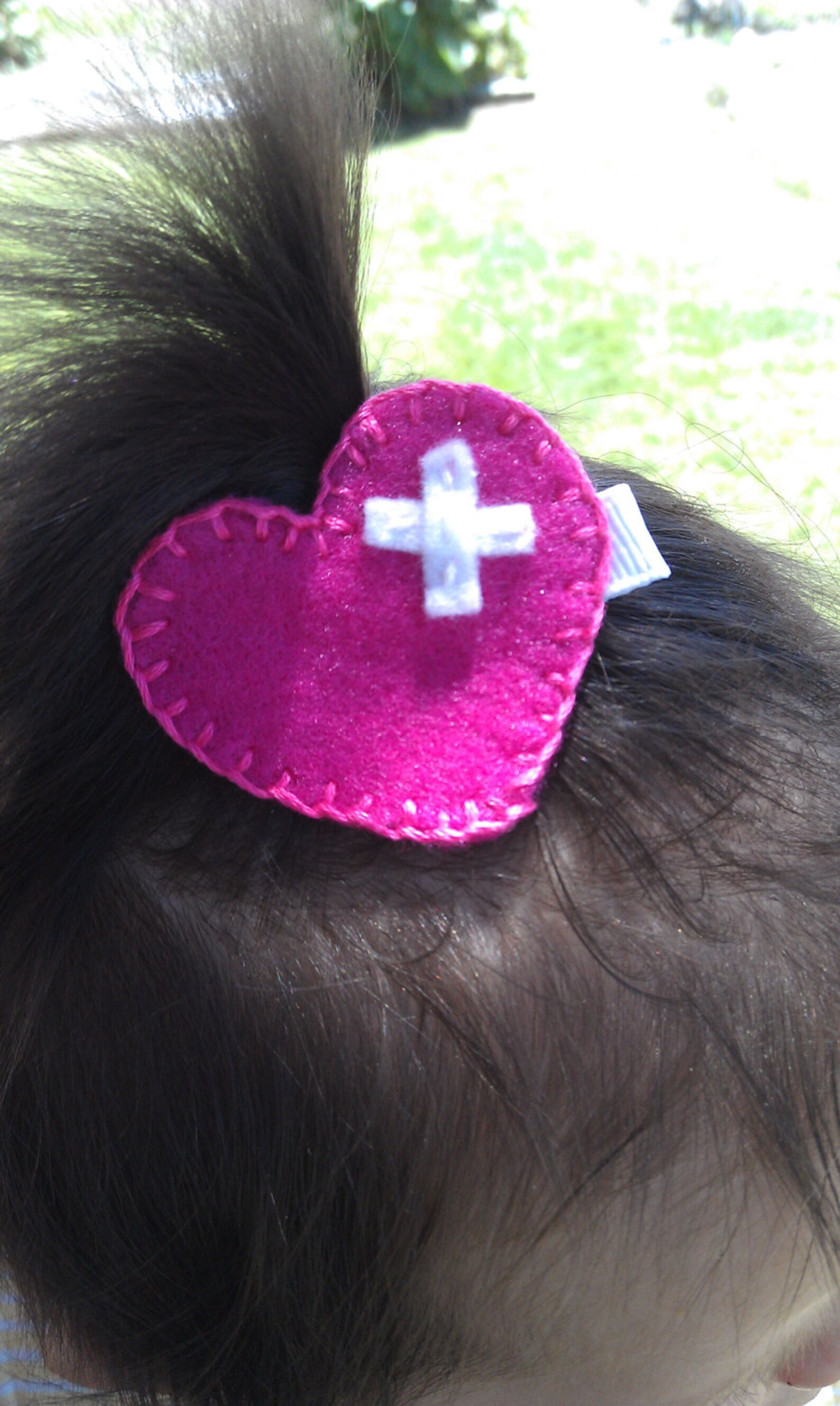 Mended Heart Felt Hair Clip CHD CHD Awareness Felt Pin - Etsy