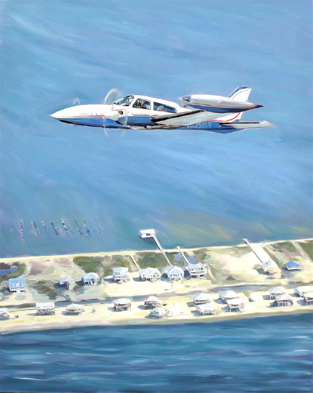 Custom Airplane Oil Painting From Photo, Hand-painted Aviation Art ...