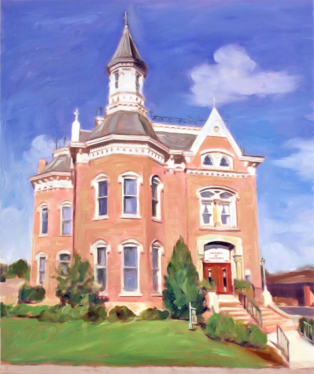 Building Oil Painting From Photo, Custom House Portrait on Canvas ...