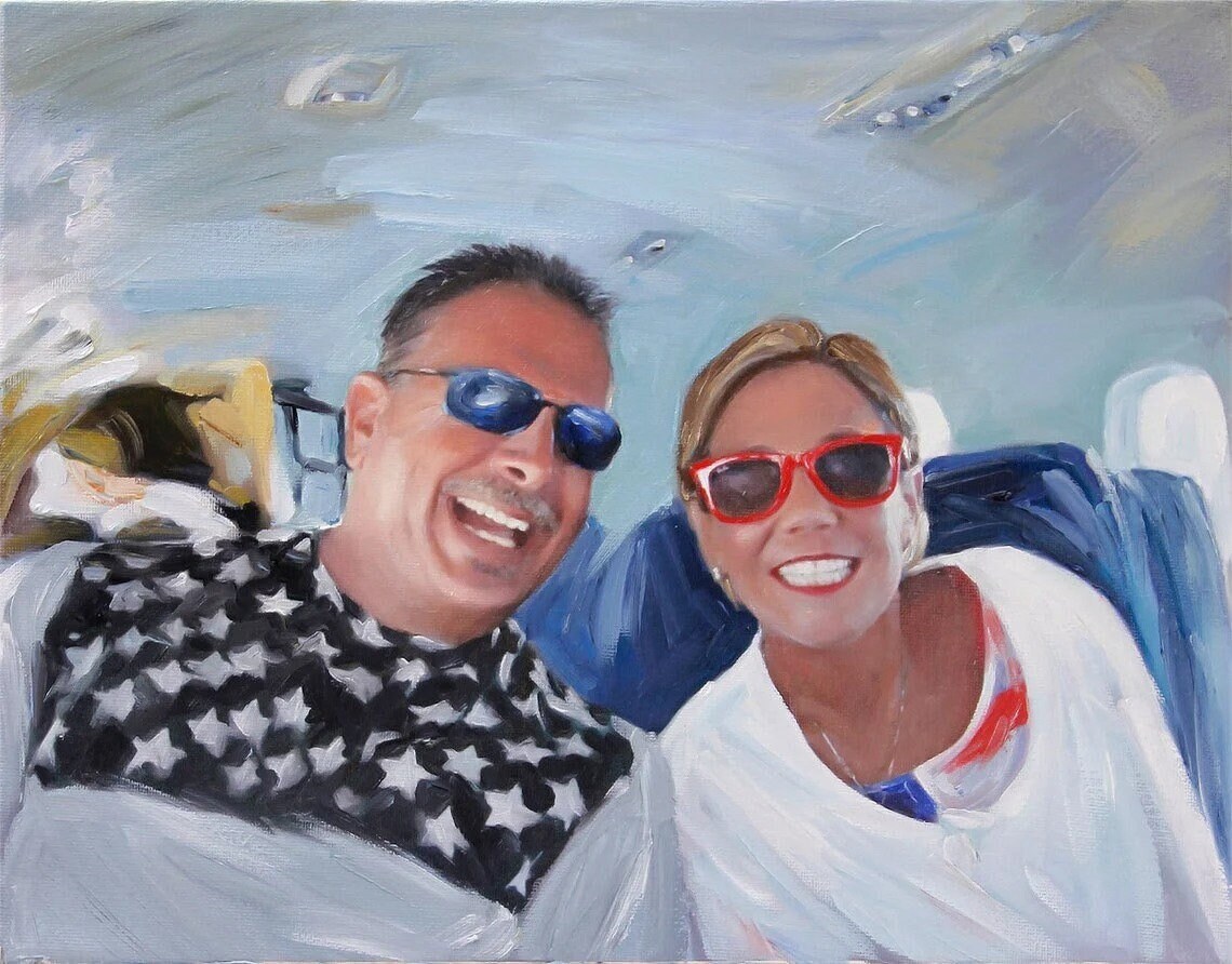 Custom Oil Painting From Your Photo, Personalized Wedding Portrait on ...