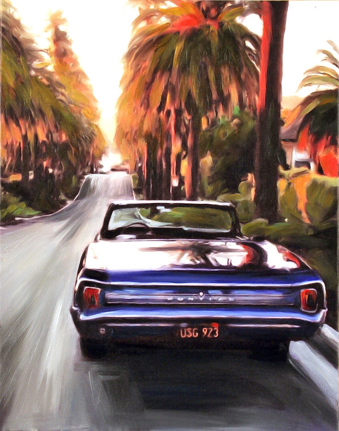 Custom Car Oil Painting From Photo, Hand-painted Car Portrait on Canvas ...