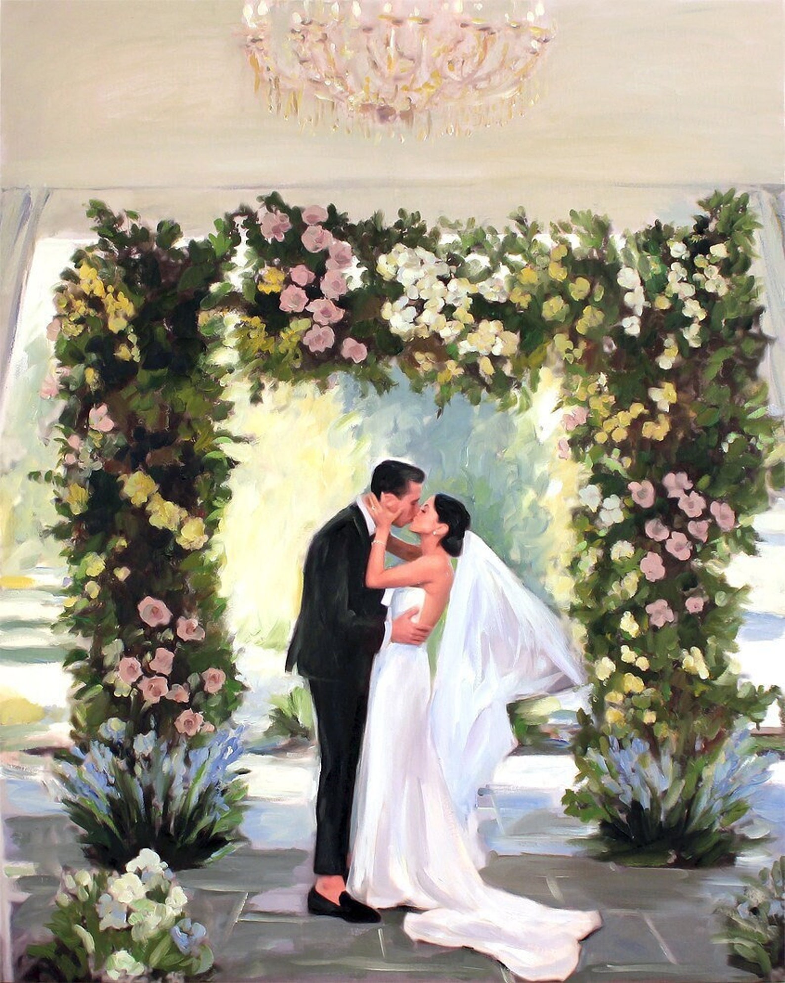 Custom Oil Painting From Your Photo, Personalized Wedding Portrait on ...