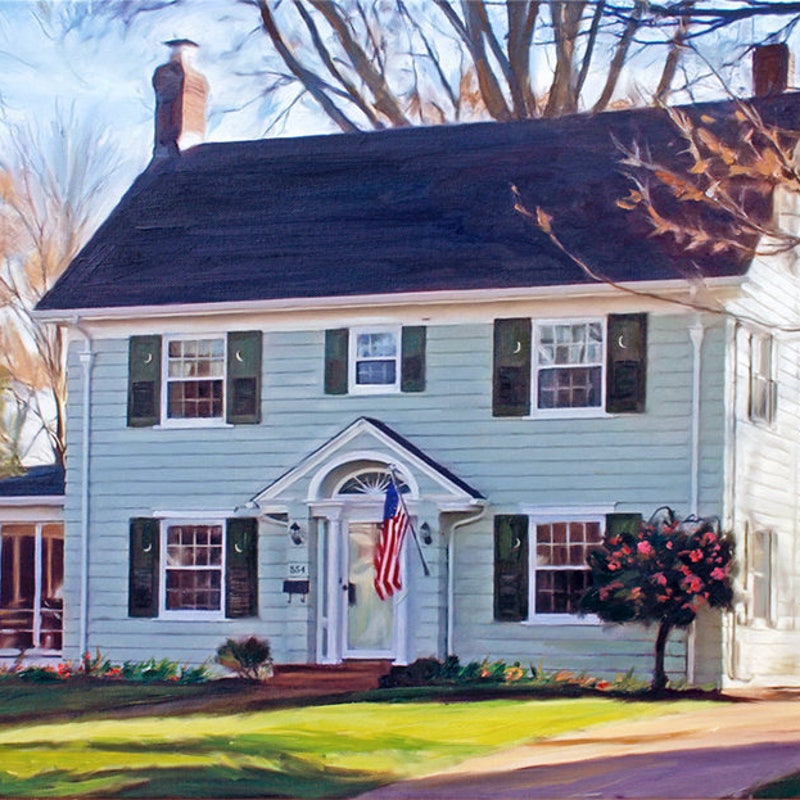 Painting of House - Etsy