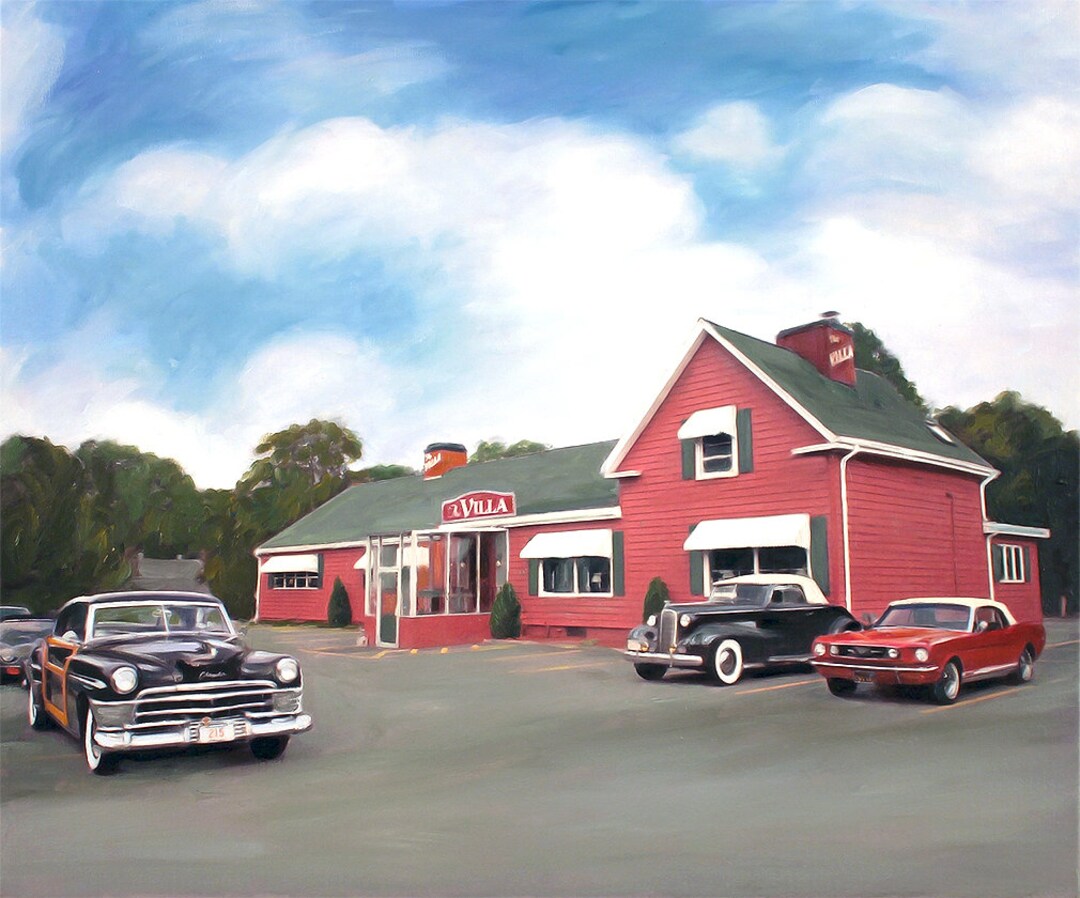 Commissioned Art, Custom Classic Car Oil Painting on Canvas, Car ...