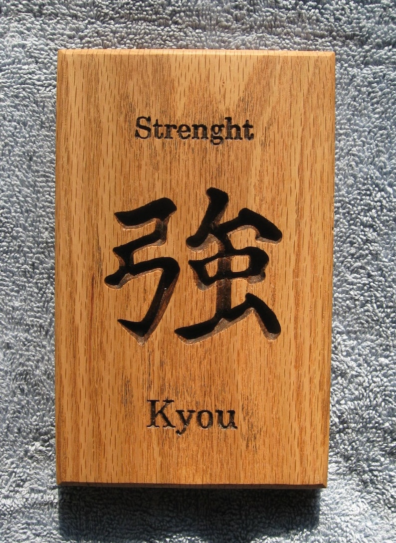 Strength Japanese Calligraphy Wall Art - Etsy