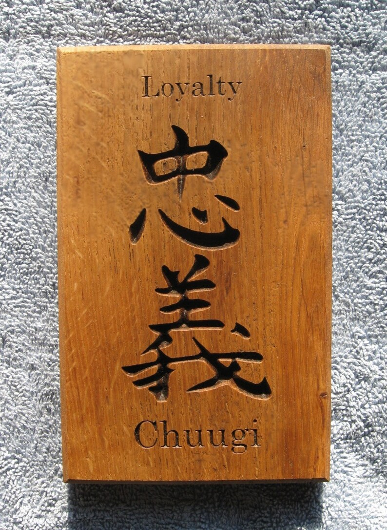 Loyalty Japanese Calligraphy Wall Art - Etsy