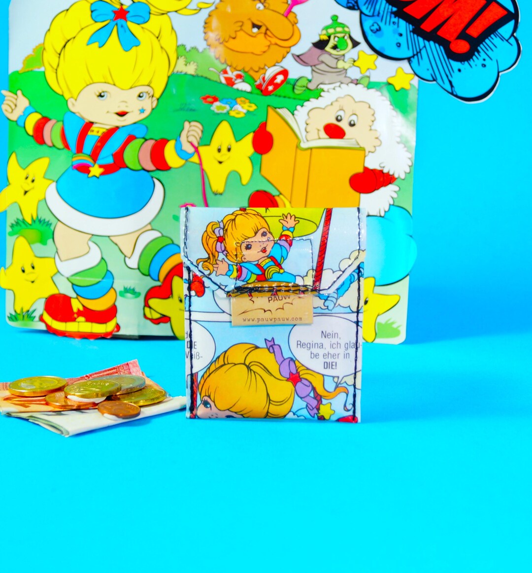 RAINBOW BRITE Party Wallet Comic Upcycling One of a Kind - Etsy