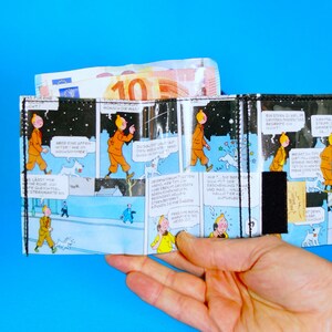 TINTIN Comic Wallet Upcycling One-off - Etsy
