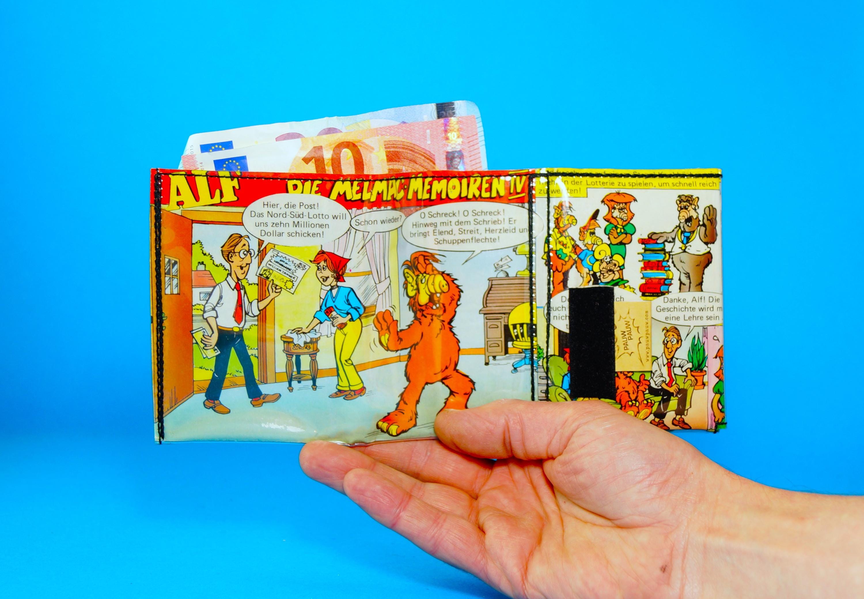ALF Wallet 90's Comic Upcycling Unique Piece - Etsy