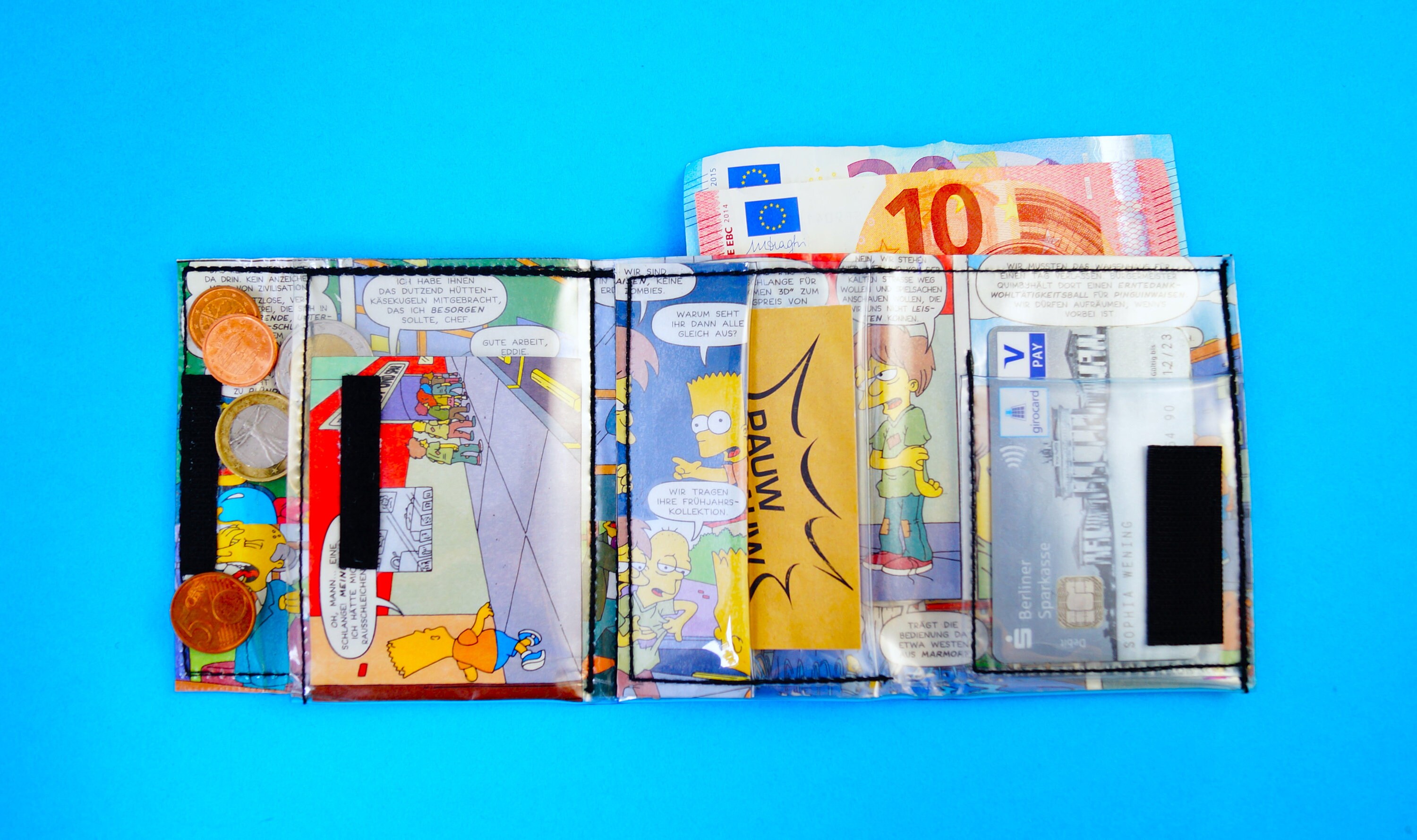 SIMPSONS & BART SIMPSON Wallet Comic Upcycling On-off - Etsy
