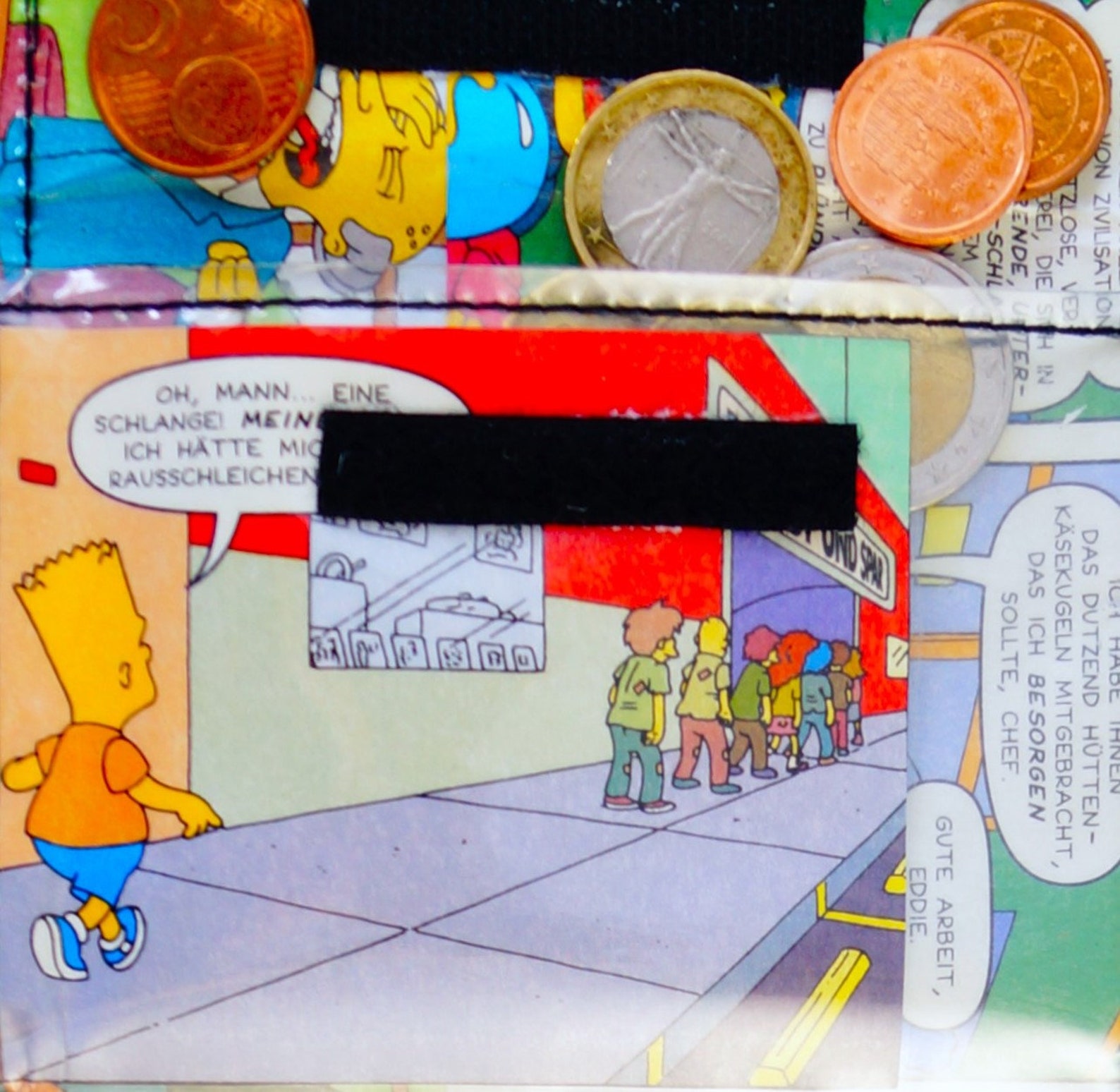 SIMPSONS & BART SIMPSON Wallet Comic Upcycling On-off - Etsy