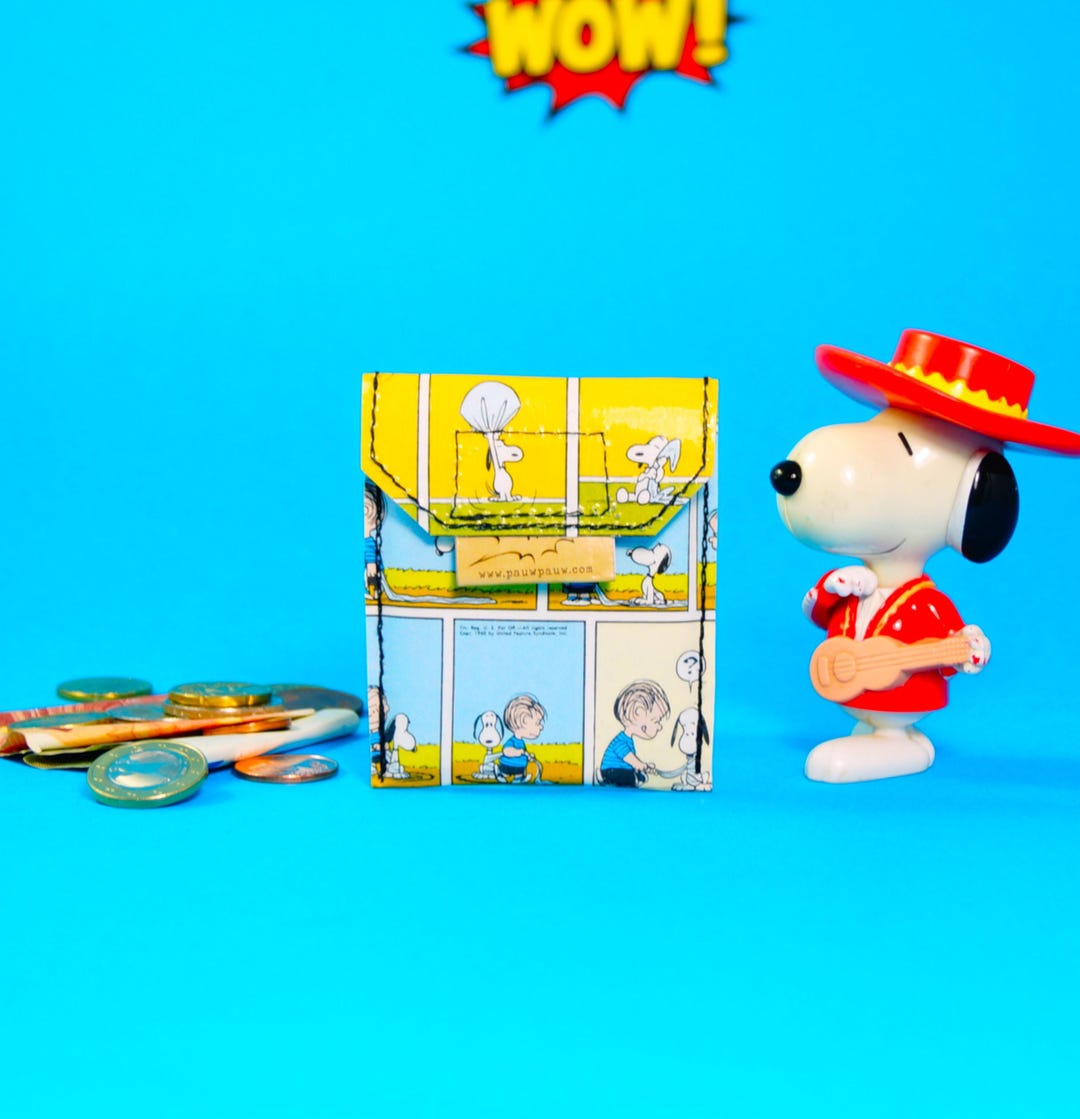 SNOOPY PEANUTS Party Wallet Comic Upcycling On-off - Etsy