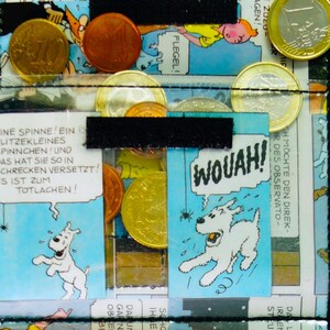 TINTIN Comic Wallet Upcycling One-off - Etsy