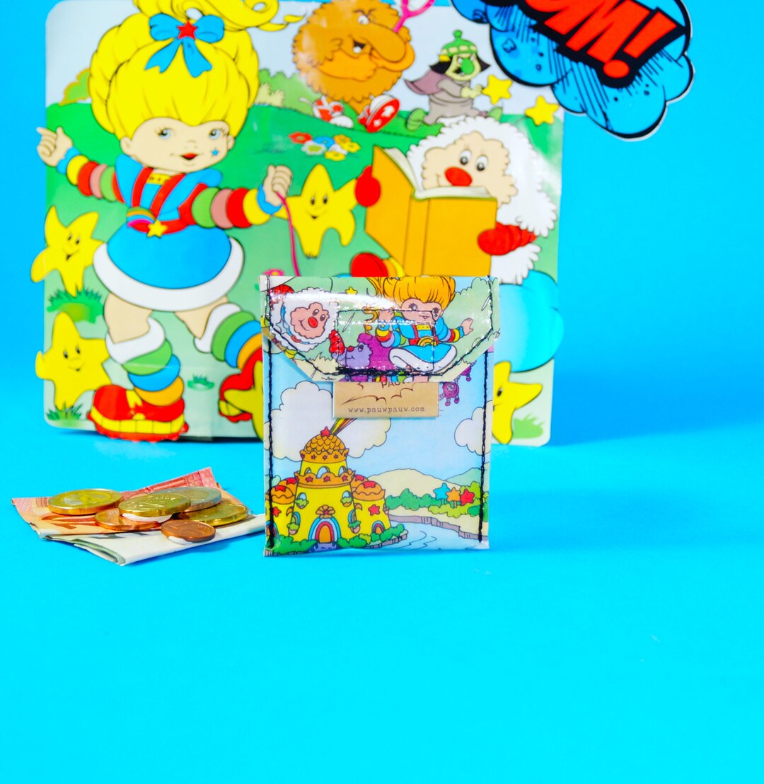 RAINBOW BRITE Party Wallet Comic Upcycling One of a Kind - Etsy