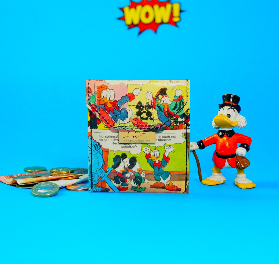 DONALD DUCK Credit Card Holder Upcycling Unique Piece - Etsy