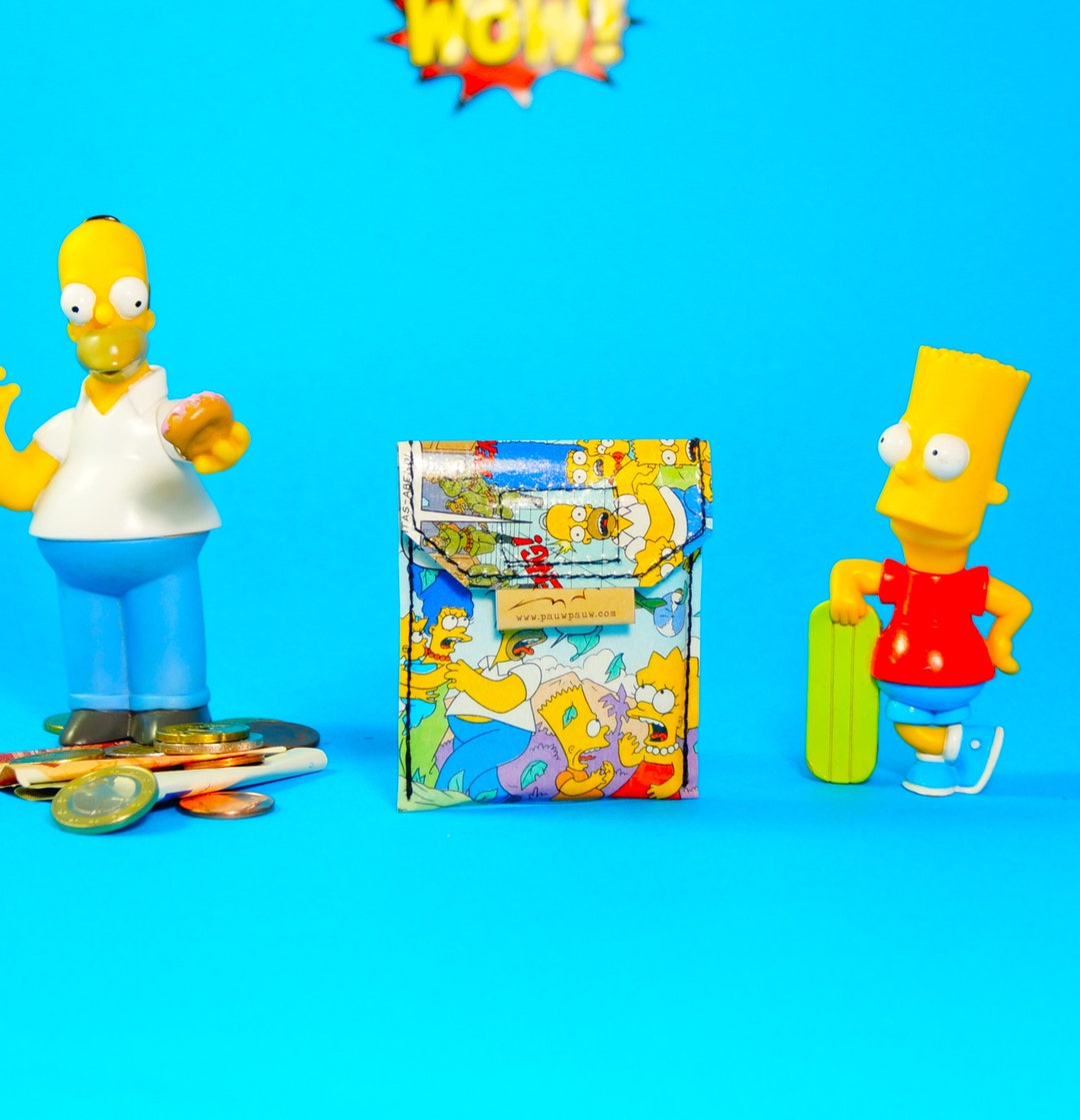 SIMPSONS BART & HOMER Party Wallet Comic Upcycling One of a Kind - Etsy