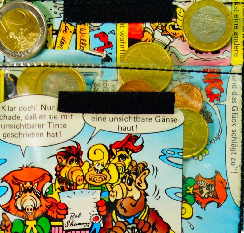 ALF Wallet 90's Comic Upcycling Unique Piece - Etsy
