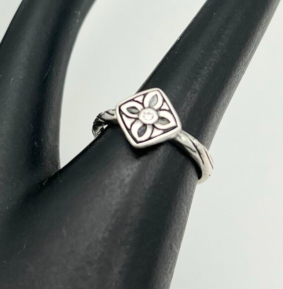 Silpada stacking sterling silver Cubic Zirconia siz… - Gem