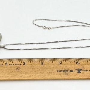 Sterling Silver Heart Pendant Necklace Etched Puffy Hallow Heart ...