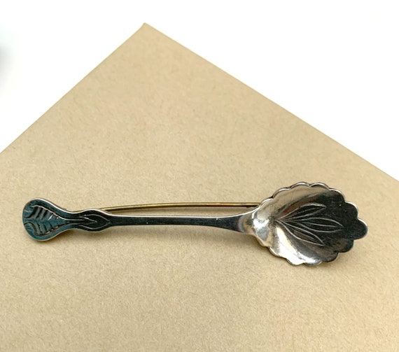 Sterling Silver Spoon Brooch with leaf design collec… - Gem