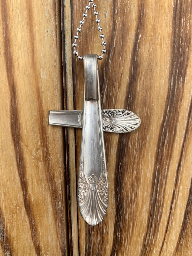 Spoon Handle Cross Necklace. Spoon Jewelry - Etsy UK